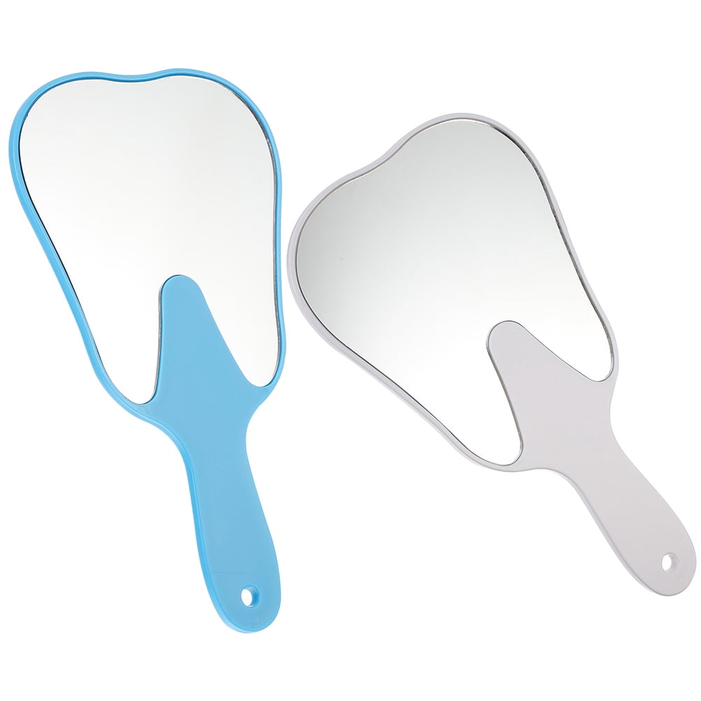 Dentist Tools Tooth Shaped Mirror Portable Vanity Plastic Dental ...