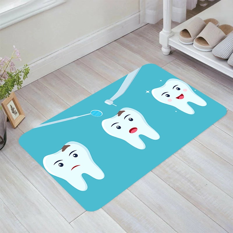 Dentist Tooth Dental Hospital Floor Mat Room Mats Kitchen Rug Home ...