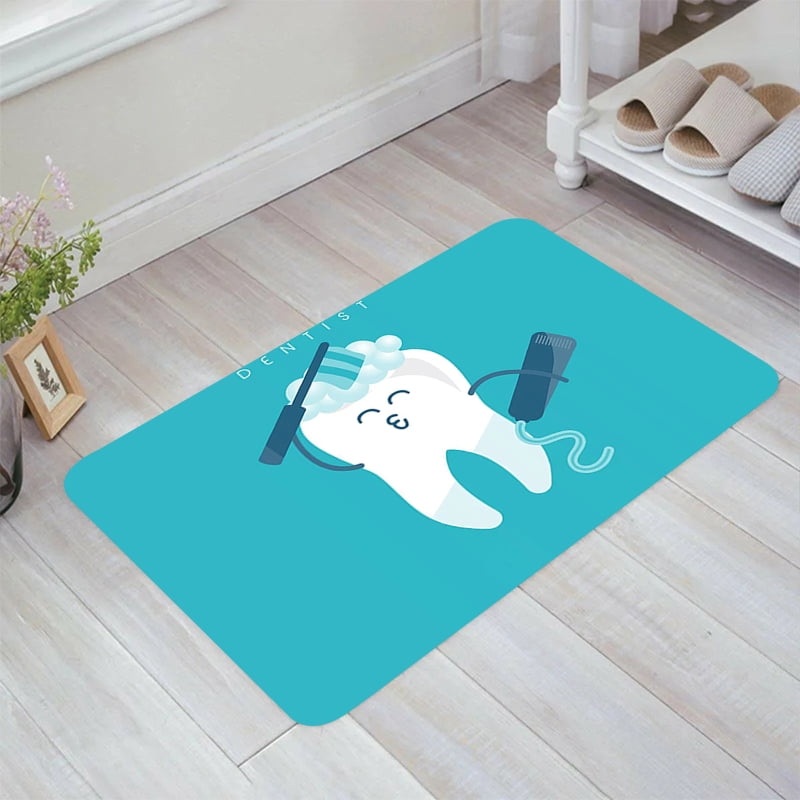 Dentist Tooth Dental Hospital Floor Mat Room Mats Kitchen Rug Home ...