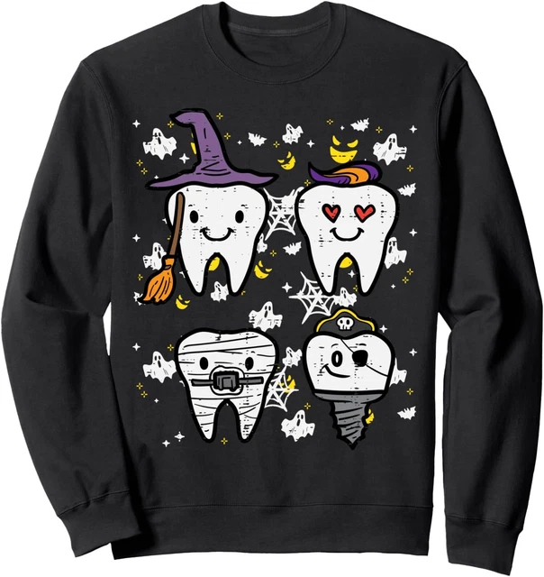 Dentist Witch Teeth Dental Crew Unisex Crewneck Sweatshirt - Walmart.com