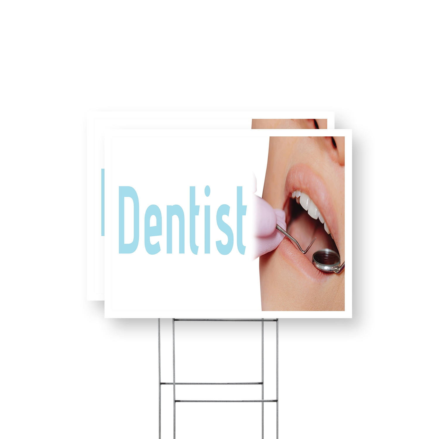 Dentist Yard Sign 2 Pack of 18 Inch x 24 Inch Single Sided Weatherproof ...