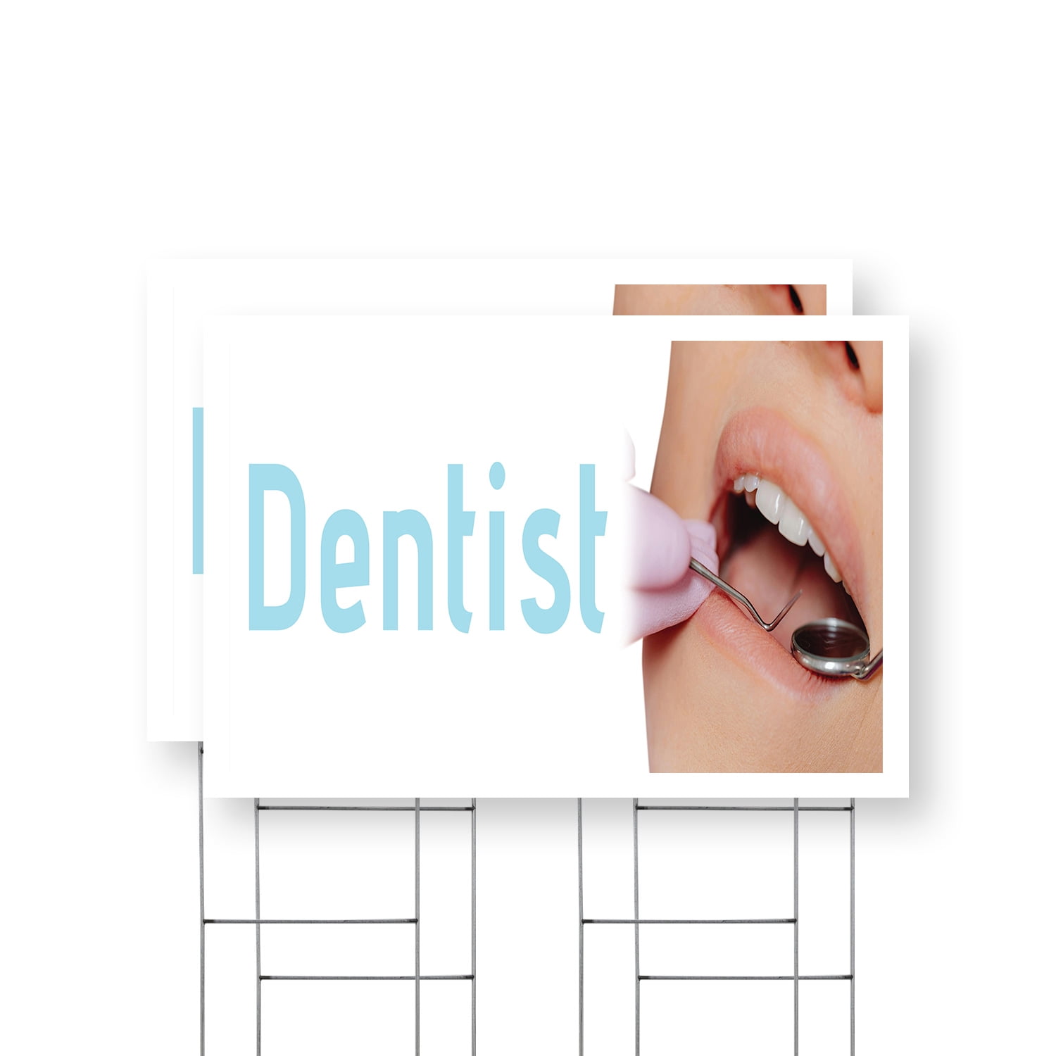 Dentist Yard Sign 2 Pack of 24 Inch x 36 Inch Double Sided Weatherproof ...