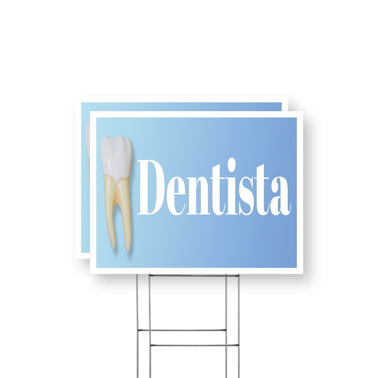 Dentista Yard Sign 2 Pack of 18 Inch x 24 Inch Double Sided ...