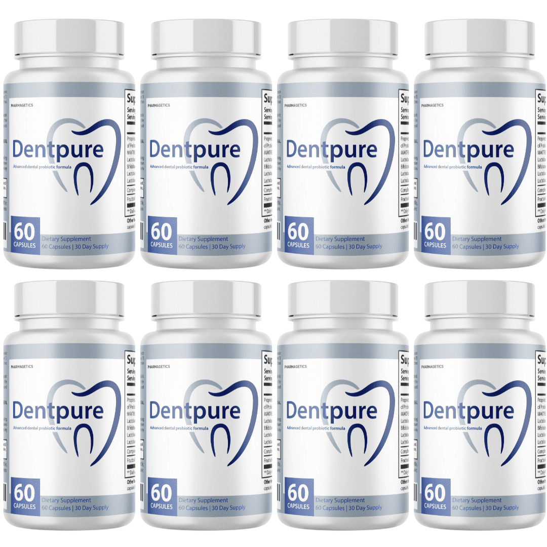 Dentpure Dental Support Capsules, Dent pure Oral Health - 8 Bottles ...
