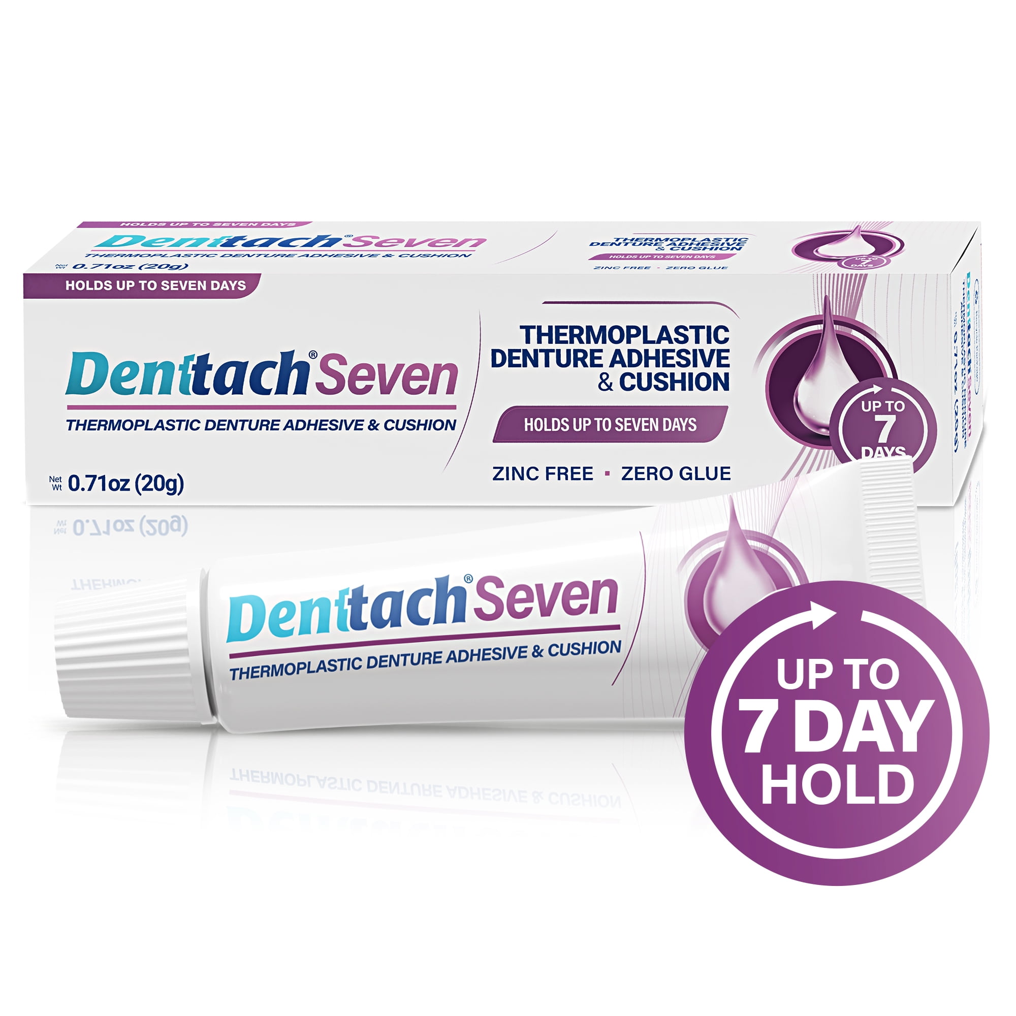 Denttach Seven Thermoplastic Denture Adhesive Up To 7-Day Hold Cushion ...