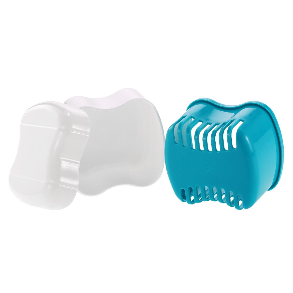 Denture Bath Box Case Dental False Teeth Cleaning Container Rinsing ...