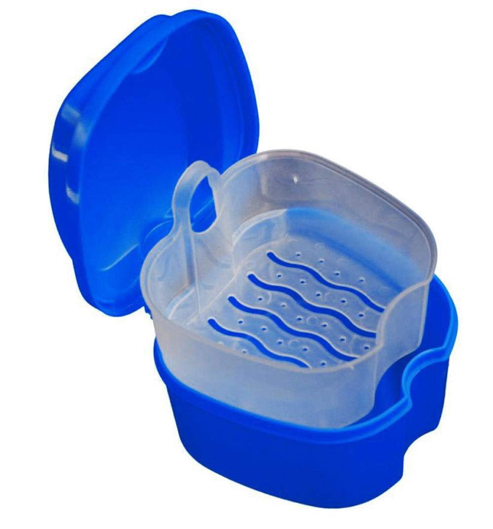 Denture Bath Case Cup Box Holder Storage Soak Container with Strainer ...