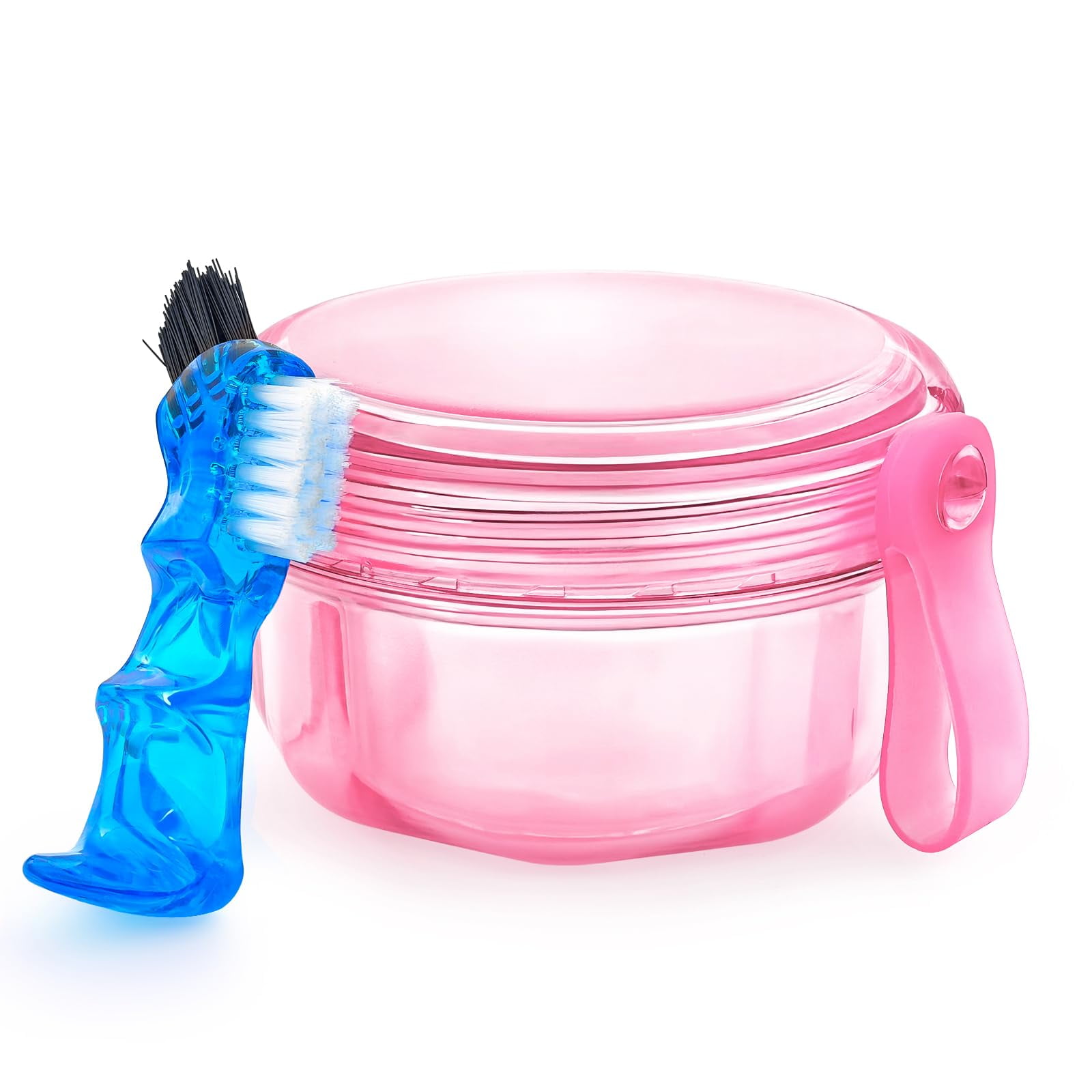 Denture Bath Case Denture AIF9 Cleaning Cup with Lid Leak Proof, False ...