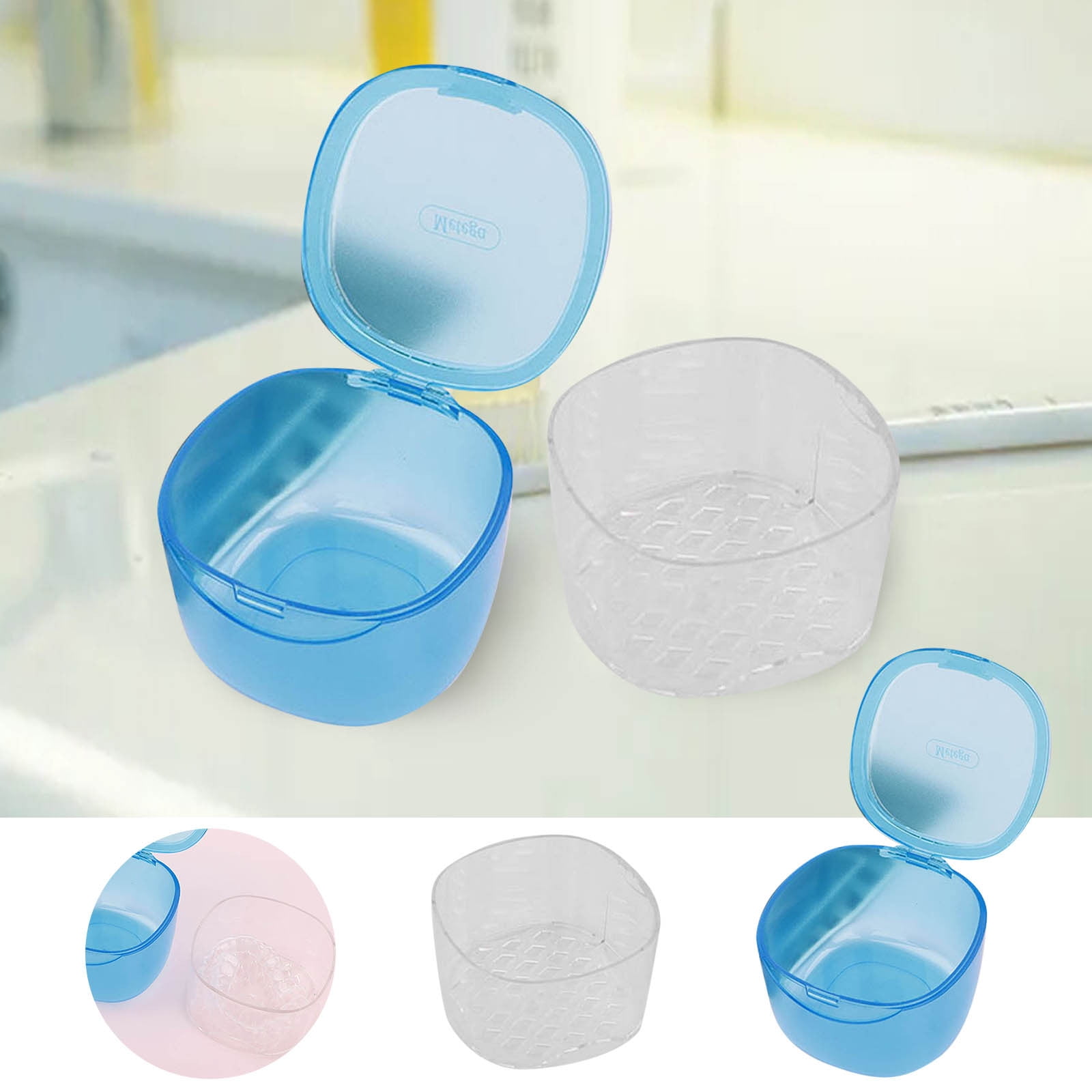 Denture Bath No Leak Denture Retainer Cleaning Mouth Guard Night Guard ...