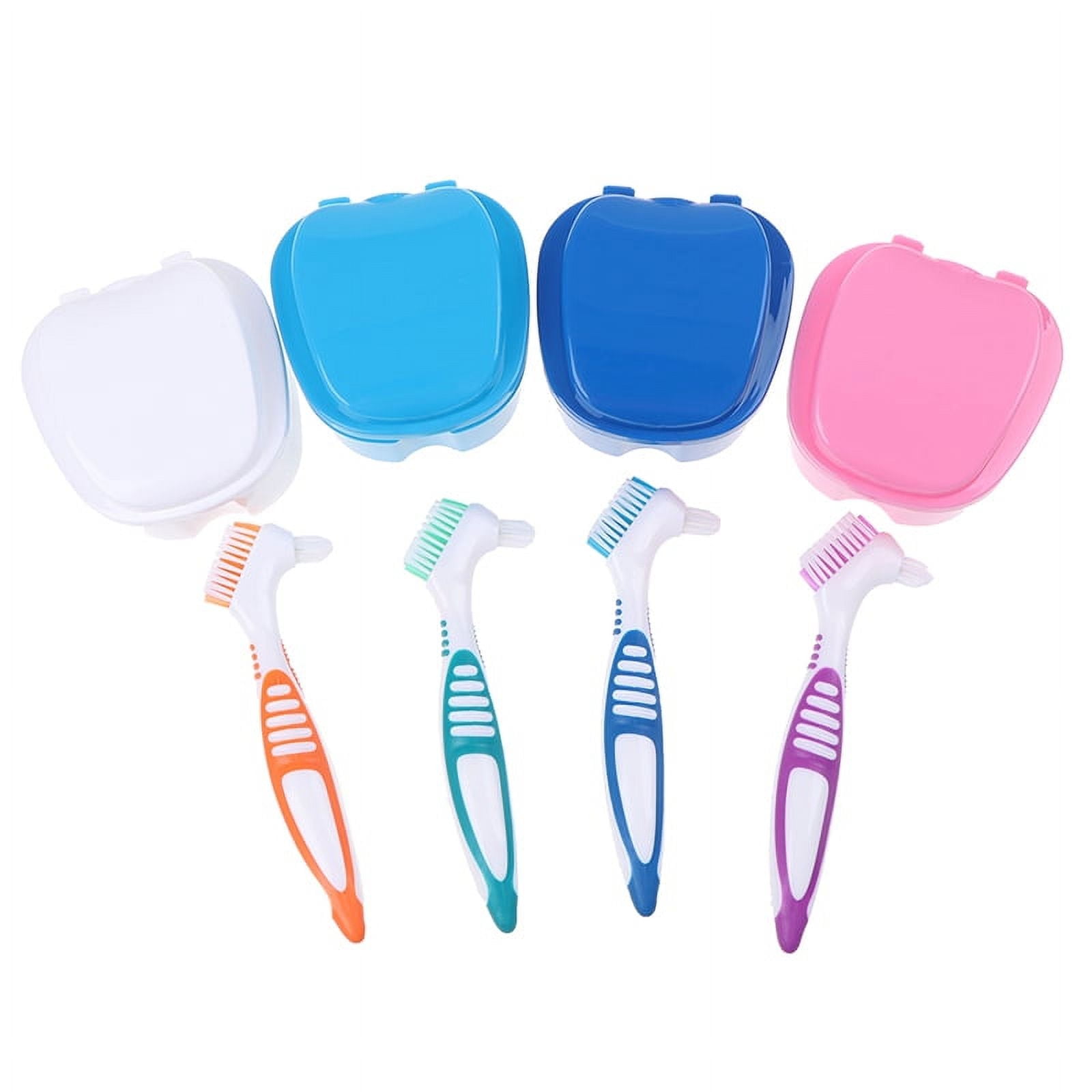 Denture Box and Brush set retainer cleanning denture case brush ...