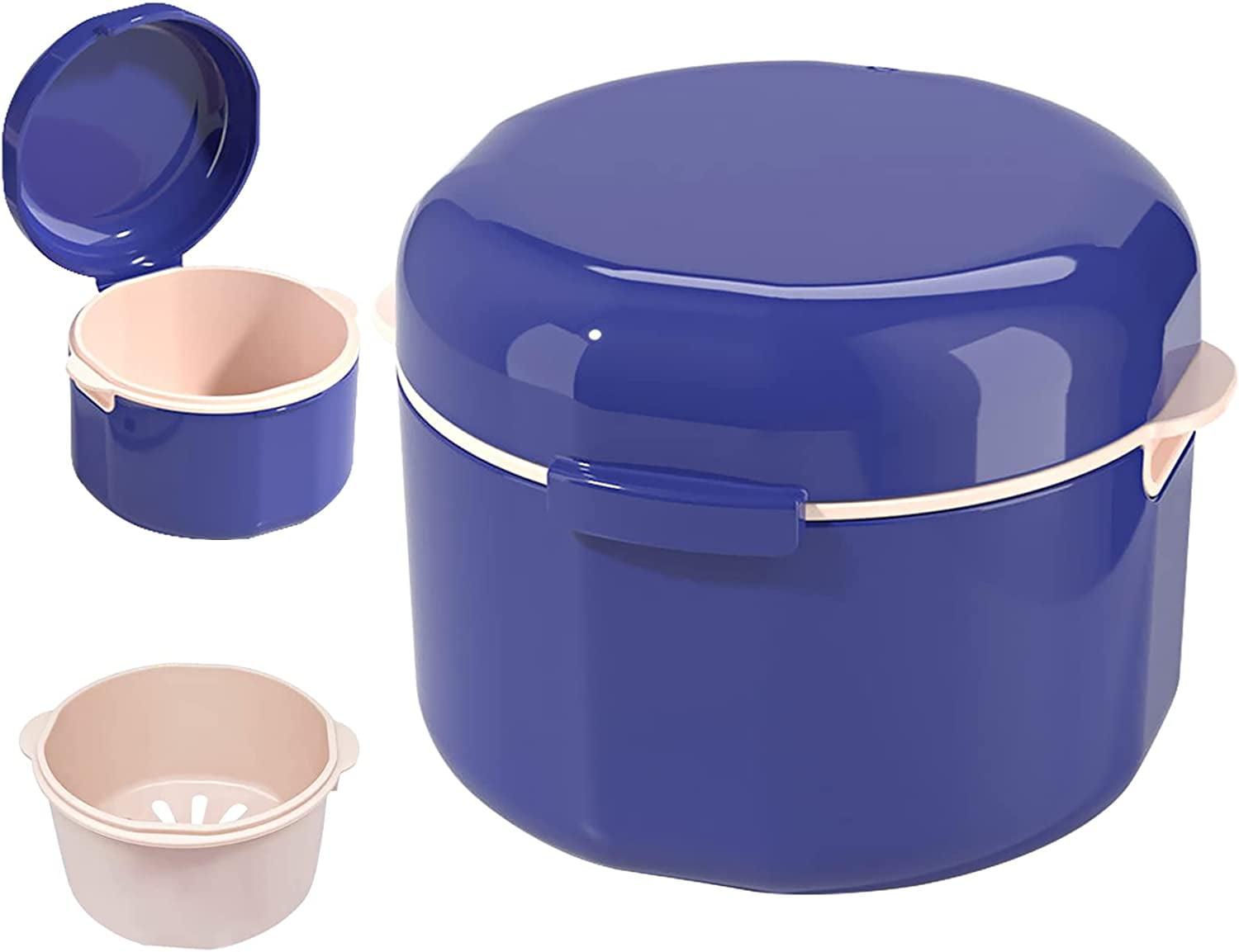 Denture Box with Strainer, Portable Dental Appliance Box, Denture Boxes ...