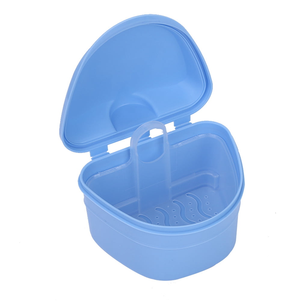 Denture Brush + Denture Box Case Dental Cleaning Tools Oral Care ...
