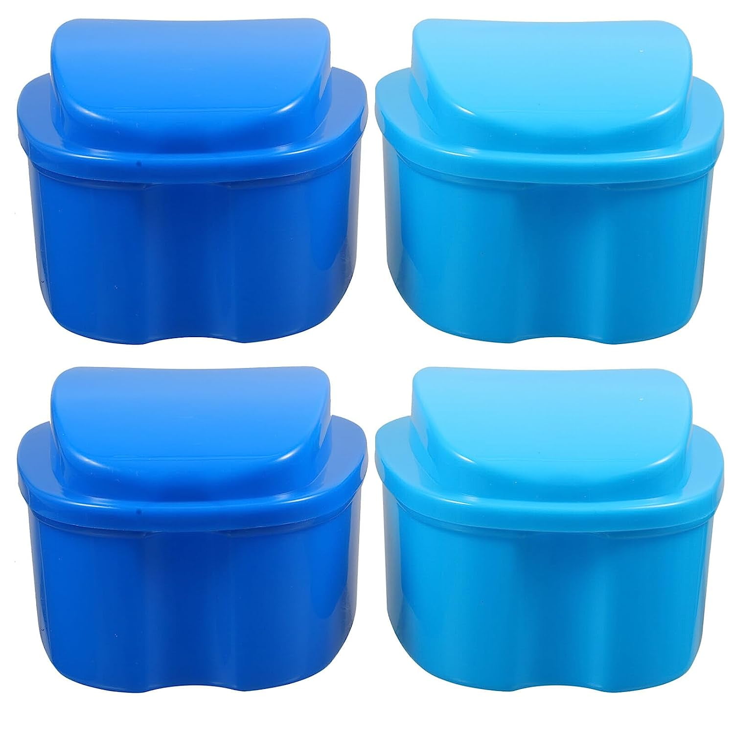 Denture Case 4pcs Denture Case Denture Bath Box Orthodontic Retainer ...