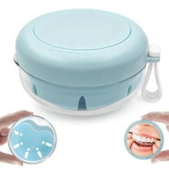 Large Denture Case, No-Leak Denture Container Cups for Soaking Full ...