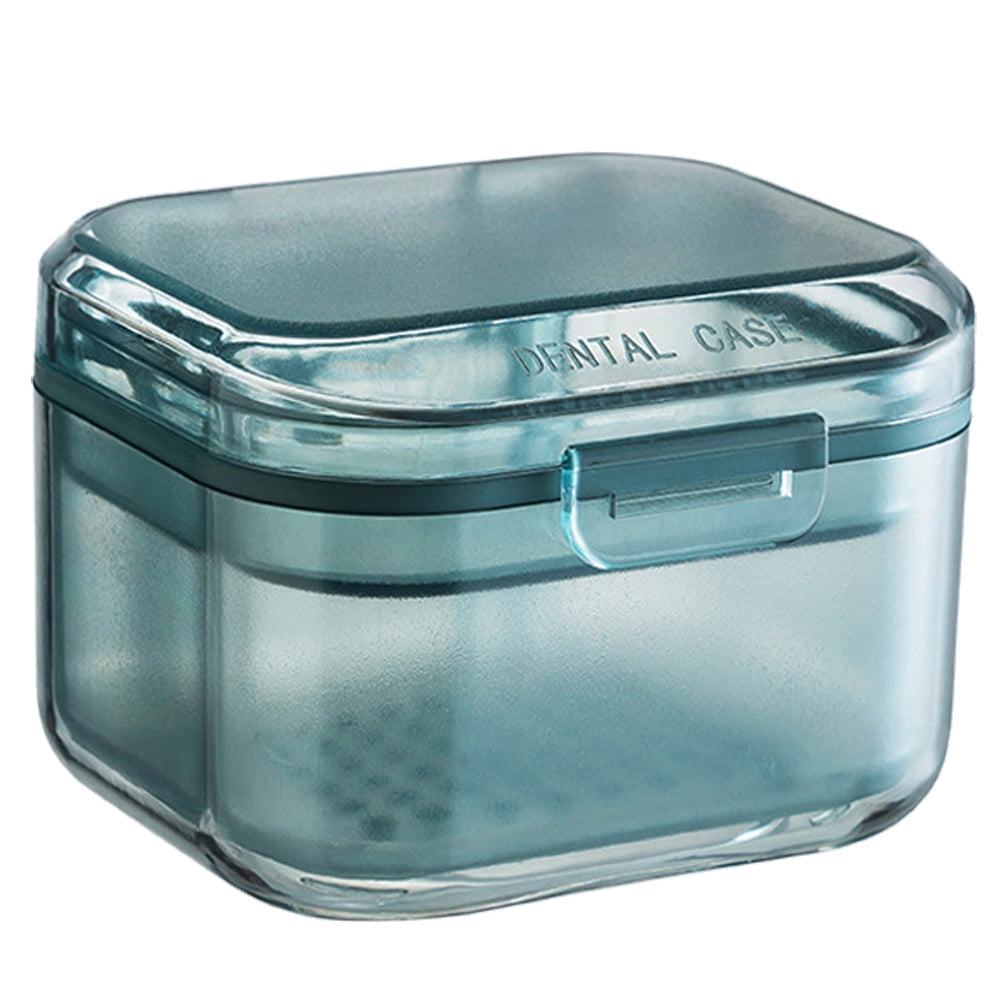 Denture Case, Denture Bath Box, Denture Cup With Strainer, Potable ...