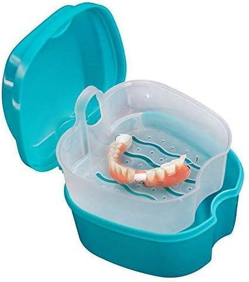 Denture Case, Denture Cup with Strainer, Denture Bath Box False Teeth ...