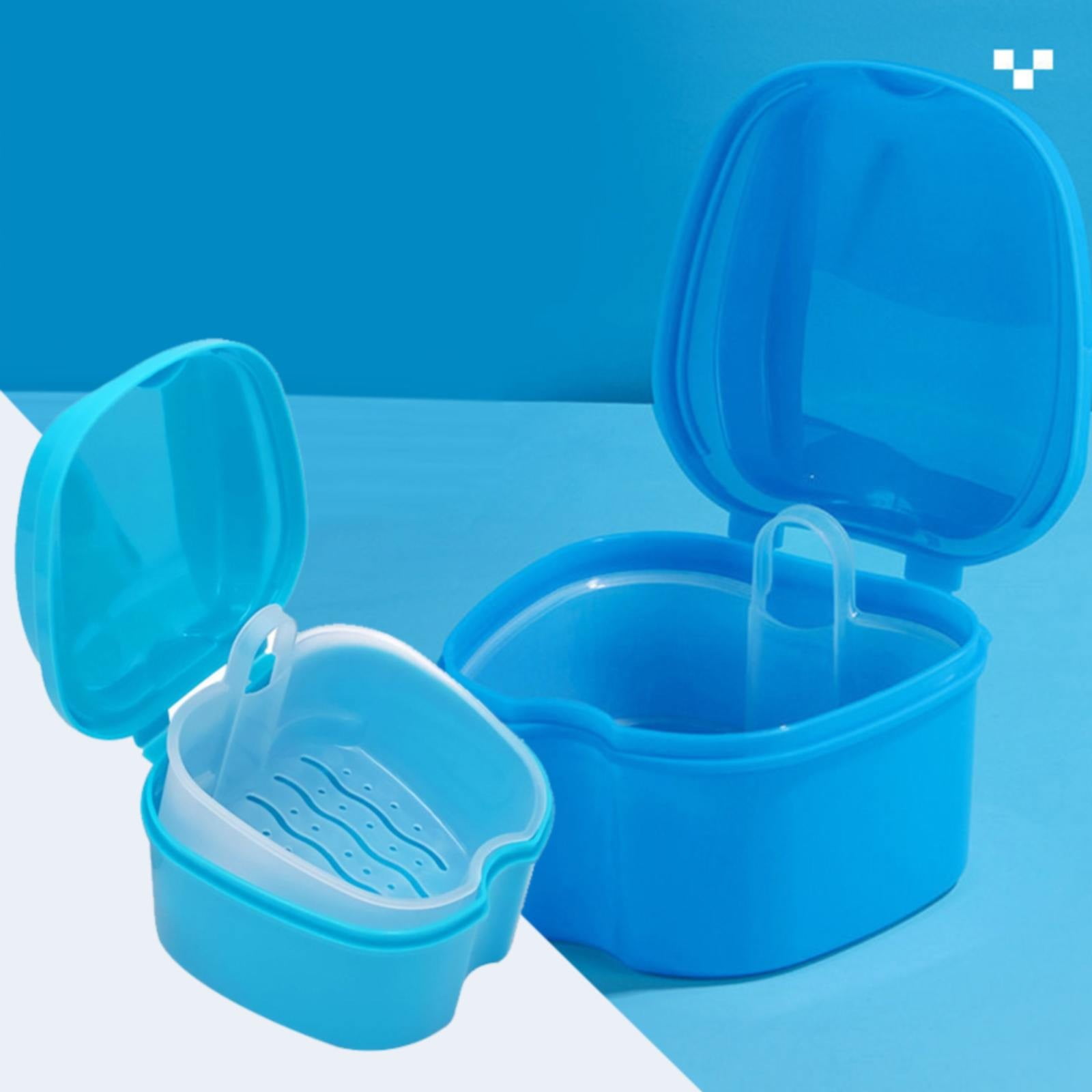 AOJIAN Denture Case, Denture Cup with Strainer and Lid, False Teeth ...