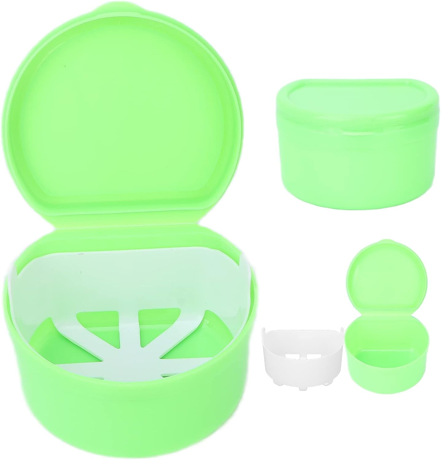 Denture Case,Portable Dental Retainer Box Denture Bath Cases False ...