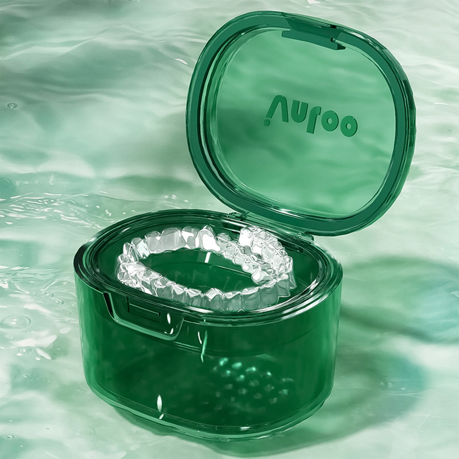 Denture Case Retainer Cleaning Case: 2 in 1 Retainer Case, No-Leak ...