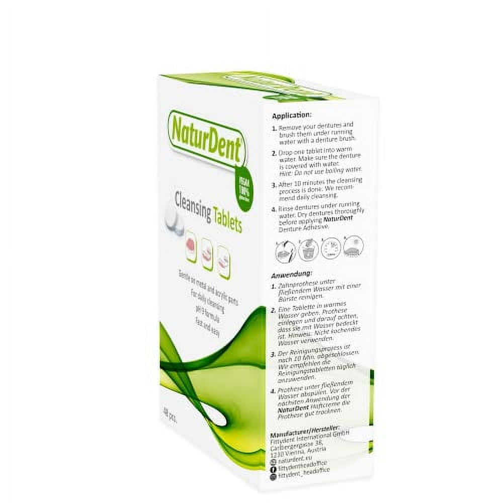 Denture Cleaner Tablets NaturDent Cleans Freshens and Removes Dark ...