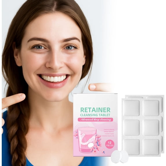 Denture Cleaning Tablets, 12 Count, Effervescent Tablets for Deep ...