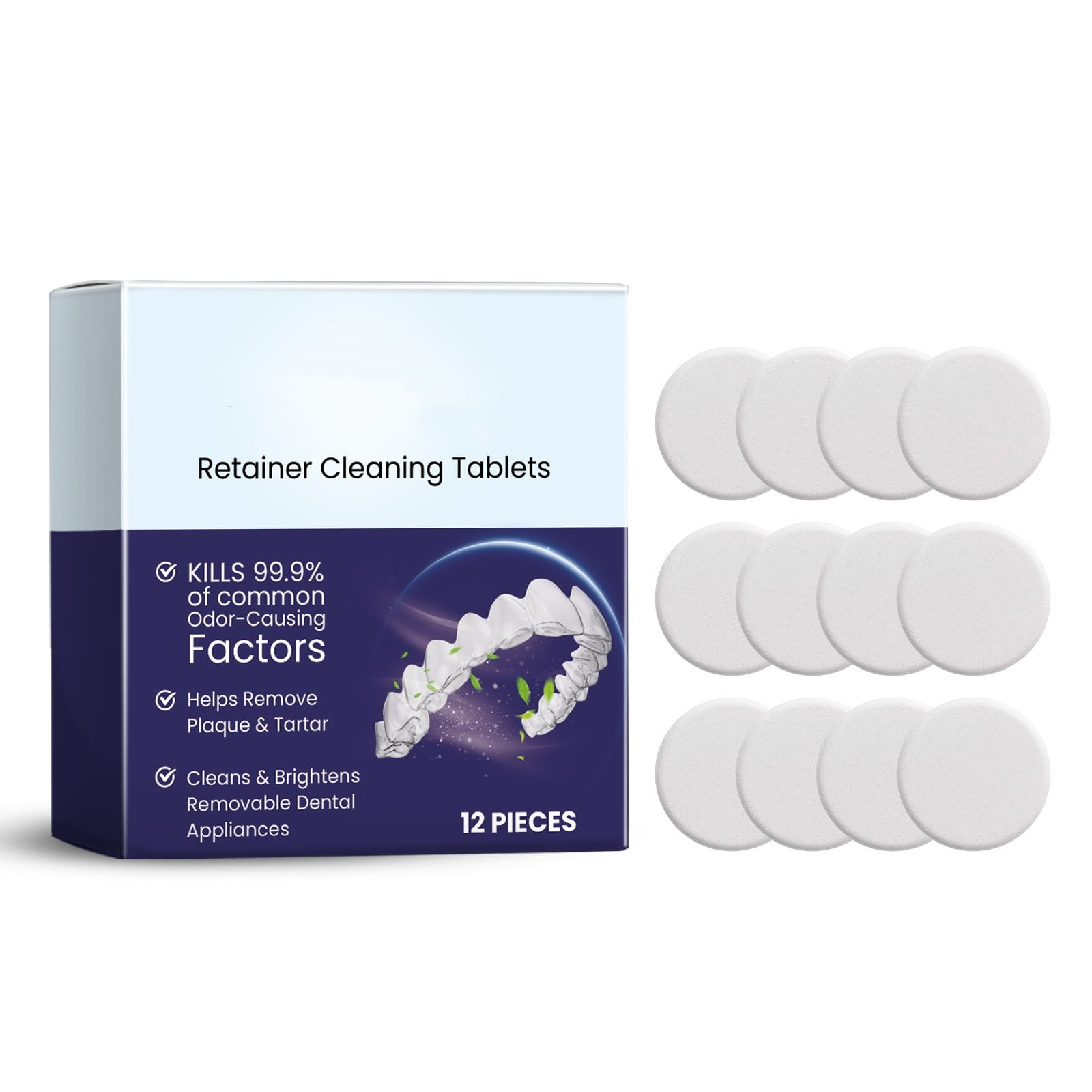 Denture Cleaning Tablets Fresh Breath Stain Removal and Denture Care ...