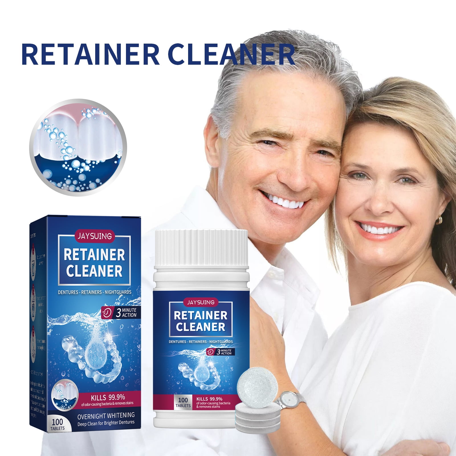 Denture Cleaning Tablets for Fresh Breath and Oral Care - Walmart.com