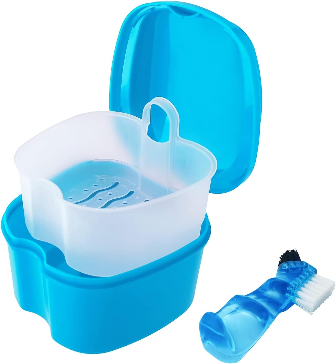 Denture Cup Orthodontic Retainer Case, Denture Bath Box Dental ...