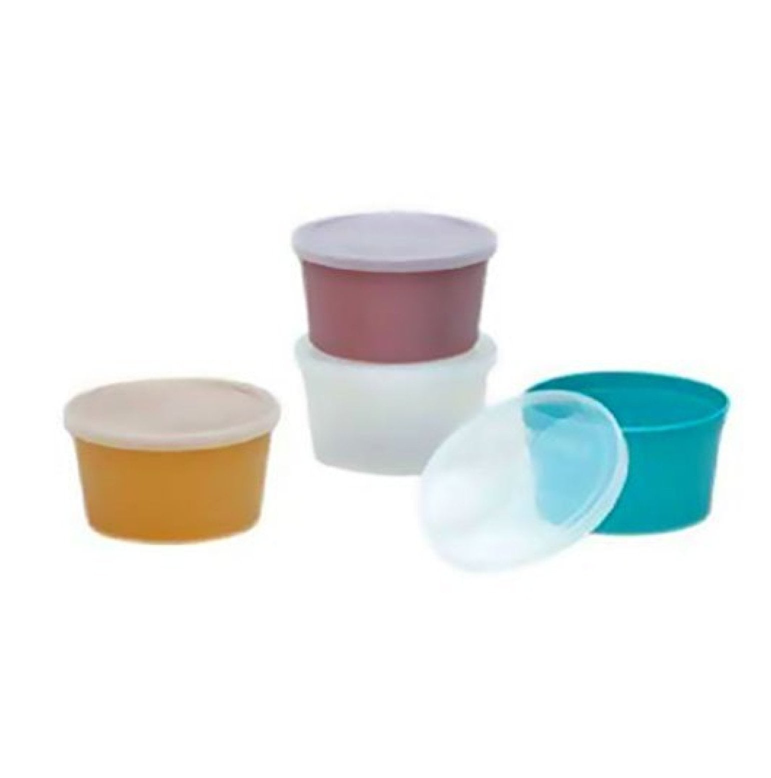 Denture Cup, Transparent W/Lid, 25 Units 1 pack - Walmart.com