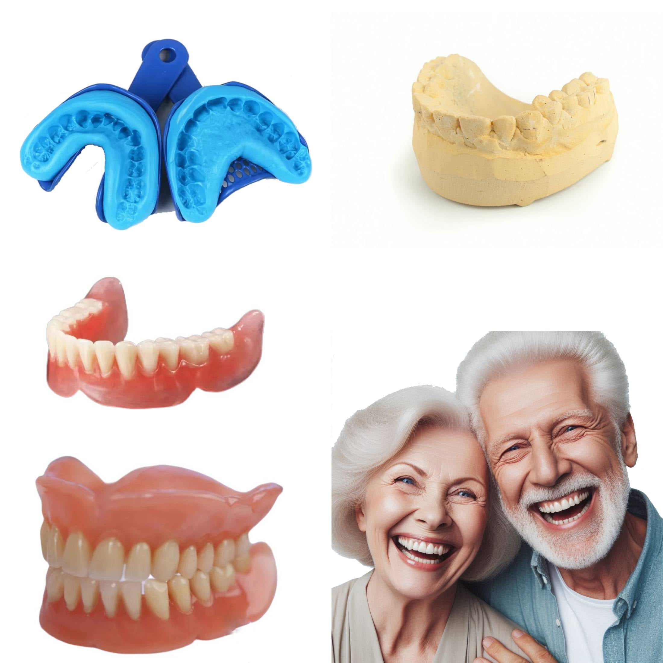 Denture DIY Kit Cosmetic Fake Teeth Set, Top and Bottom, Easy DIY Kit ...