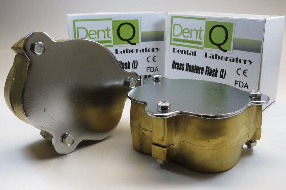 Denture Flask Large Dental Lab Brass Press Compress Laboratory Kit/2Uds ...
