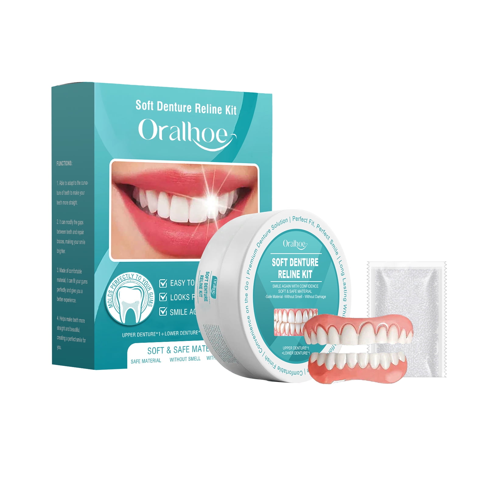 Denture Kits Comfortable and Realistic Teeth Enhancer - Walmart.com