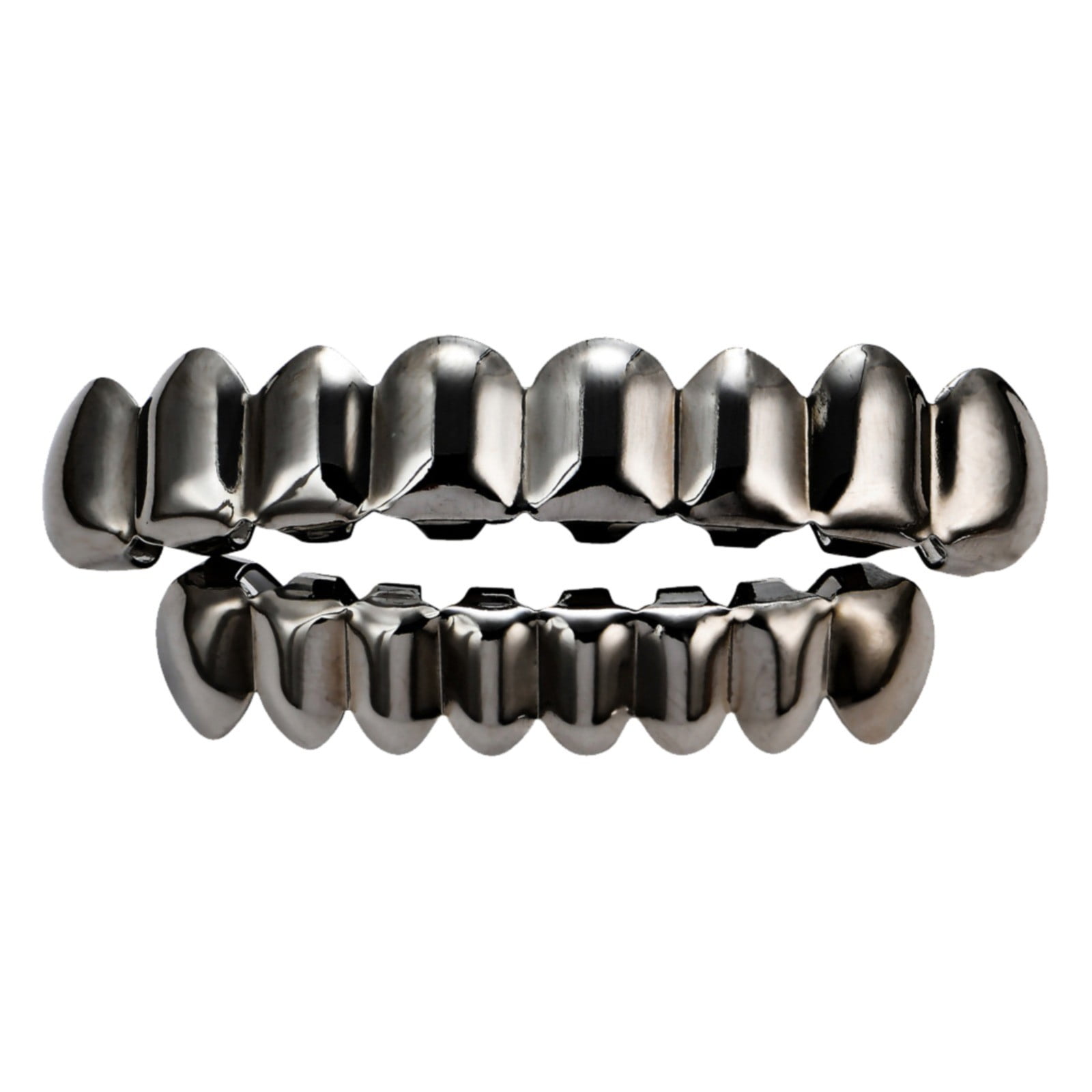 Denture Plated Gold Grills Teeth For Men Women Iced Out Hip Hop Poker ...