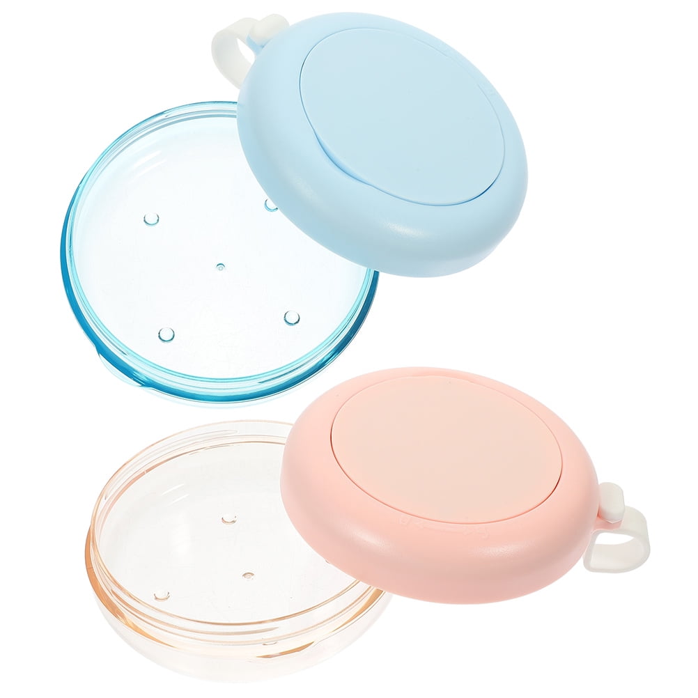 Denture Storage Box False Teeth Holder 2 Pcs Watertight Fake Travel ...