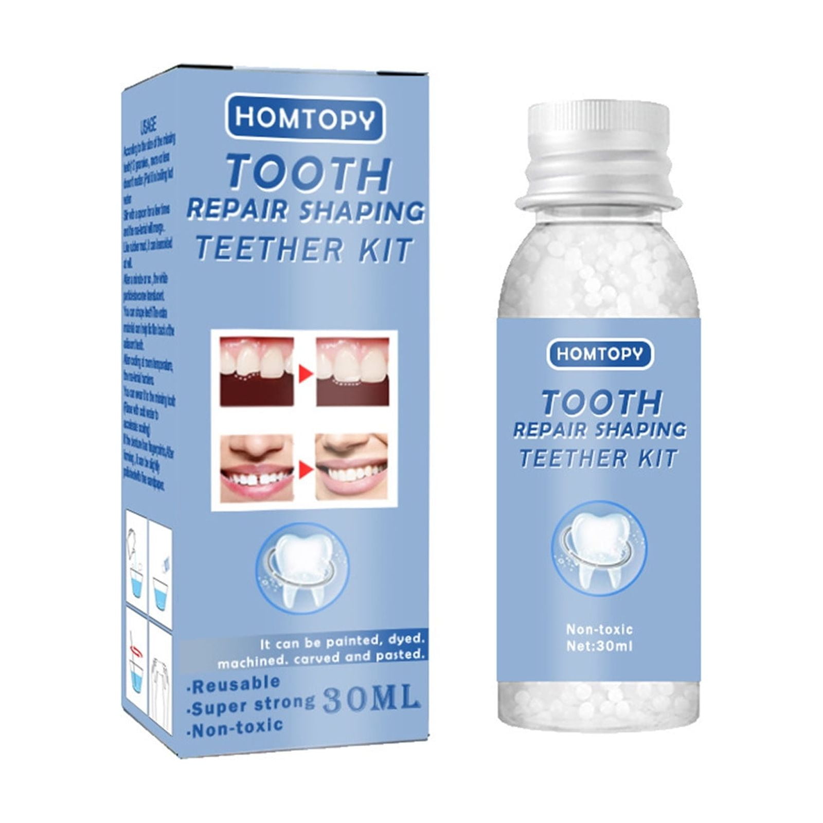 Denture Teeth Hole Filling Makeup Prop, Stage Dentist Set, 3-Piece Set ...