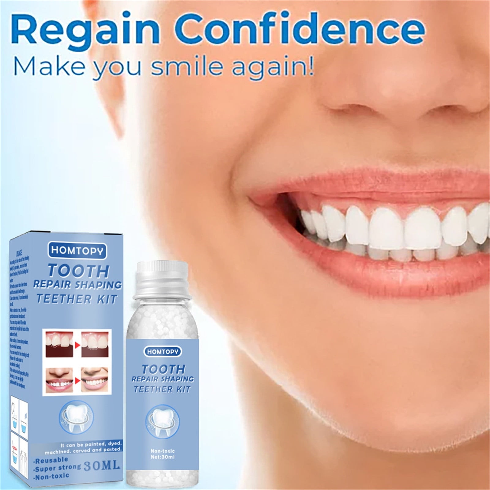 Denture Teeth Hole Filling Makeup Prop, Stage Dentist Set, 3-Piece Set ...