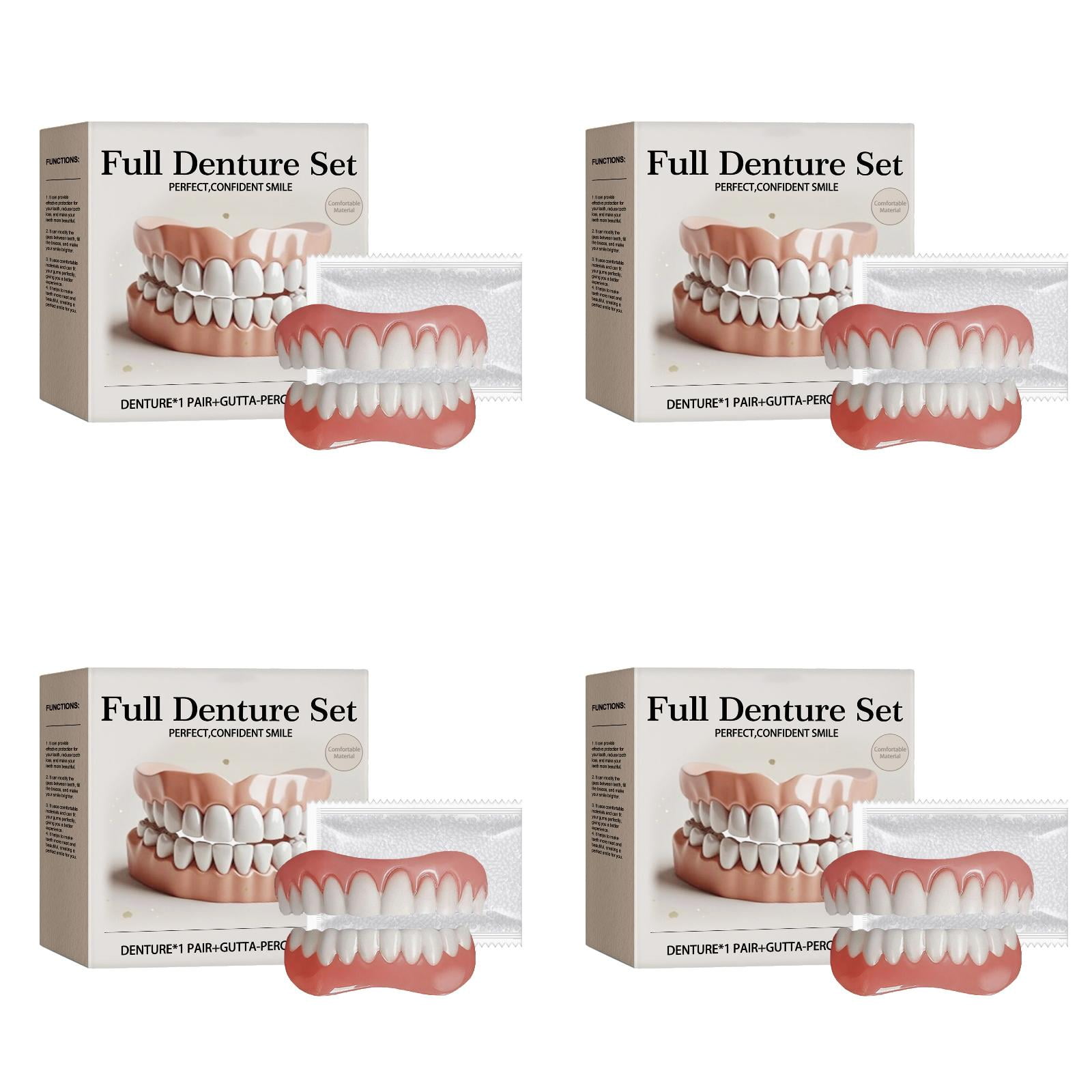 Dentures Kit, Silicone Denture Set, Adjustable Upper and Lower Denture ...