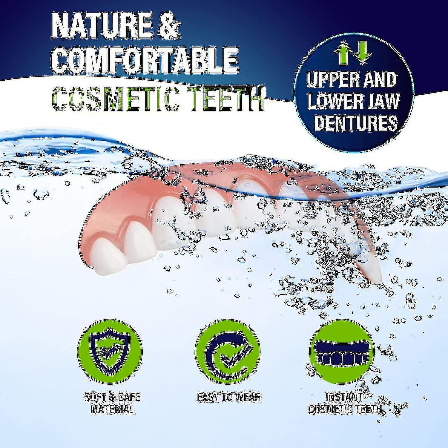 Dentures Set - Upper And Lower Jaw Dentures For Natural Comfort And ...