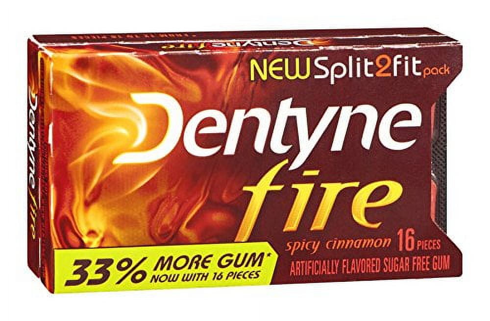 Dentyne Fire Spicy Cinnamon Sugar Free Gum, 16 Count, Pack Of 9 ...