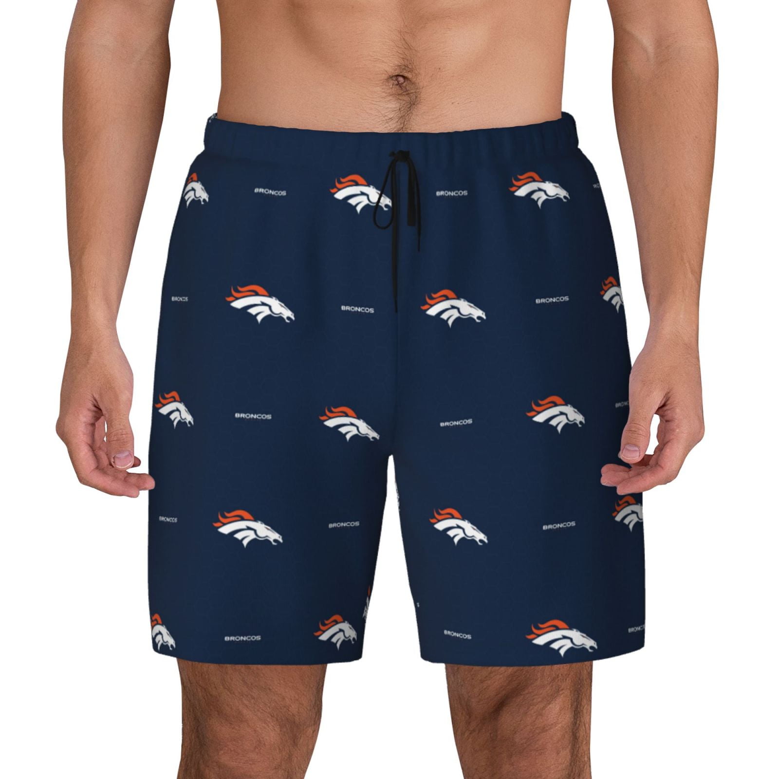 Denver America Football Mens Swim Shorts – 4-Way Stretch Polyester for ...
