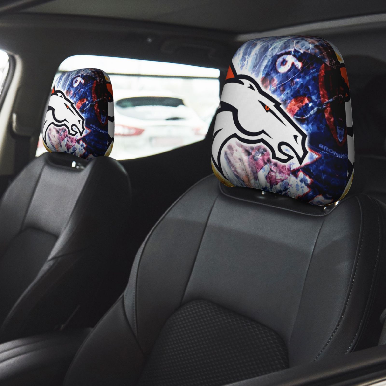Denver America Football Team-Inspired Car Headrest Covers 2 Pcs ...