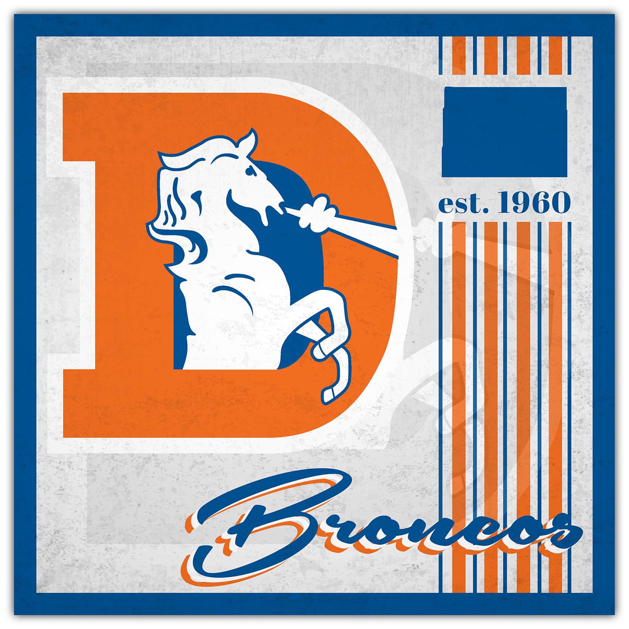 Denver Broncos 10" x 10" Greatest Hits Team Sign - Walmart.com