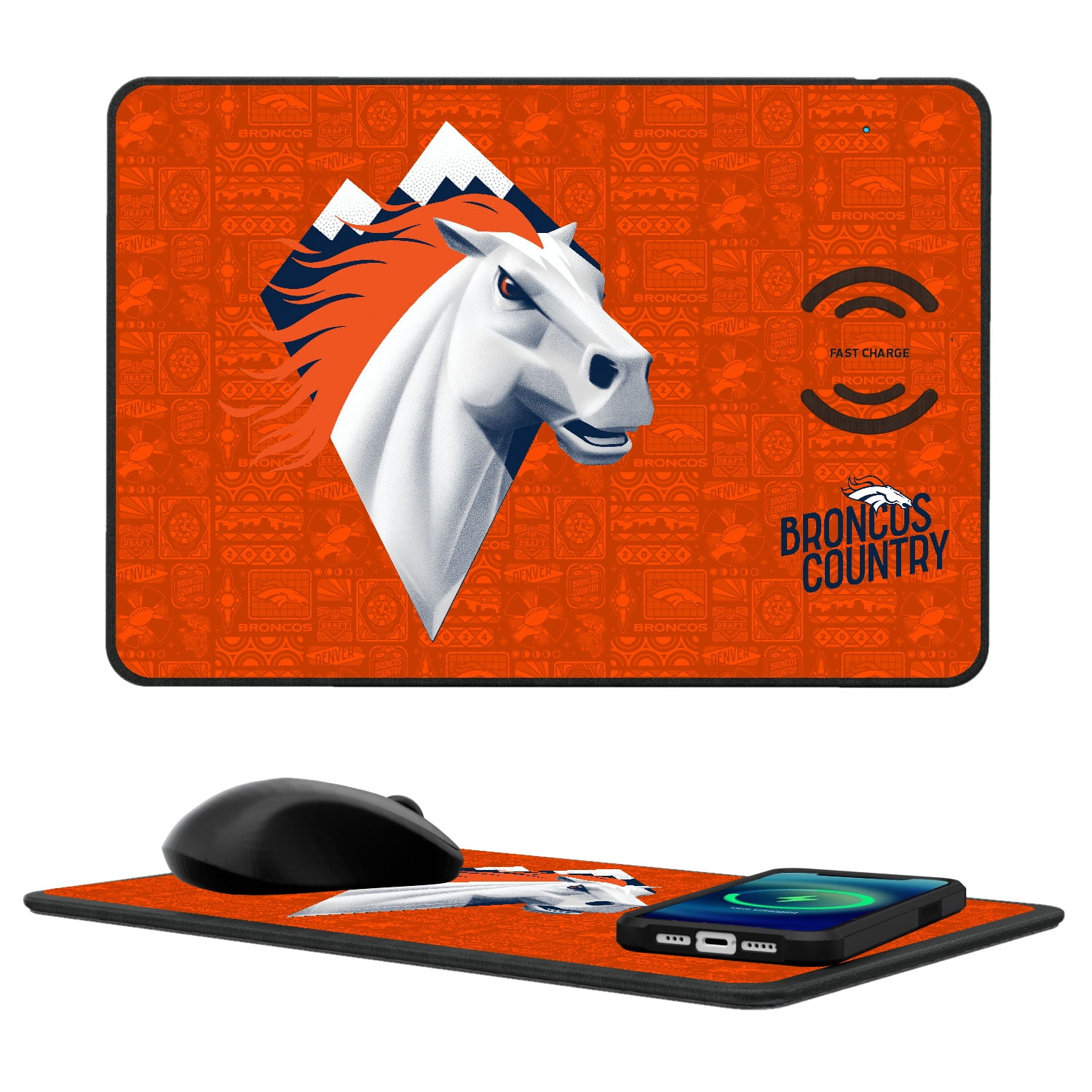 Denver Broncos 2024 Illustrated Limited Edition Wireless Charger and ...