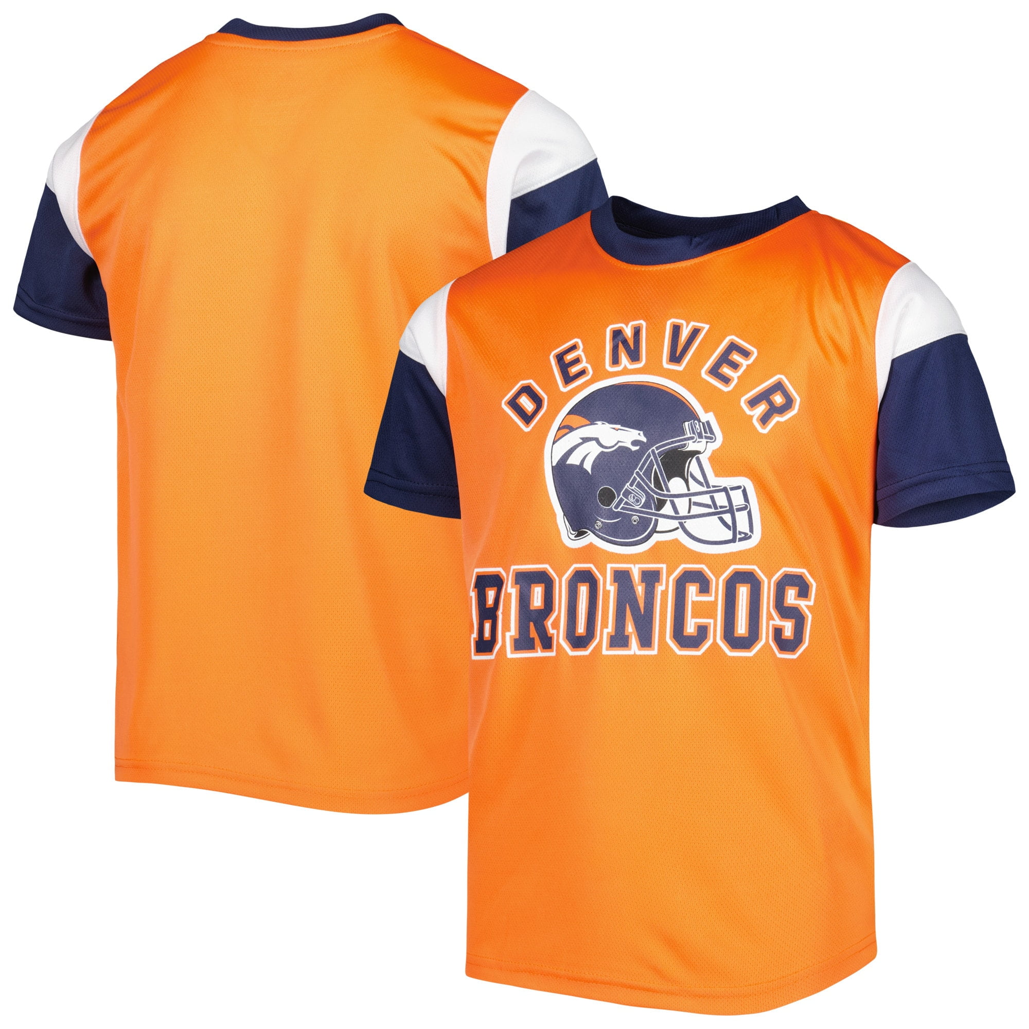 Denver Broncos Boys 4-18 SS Poly Pin Dot Top 9K1BXFFAZ XL14/16 - Walmart.com