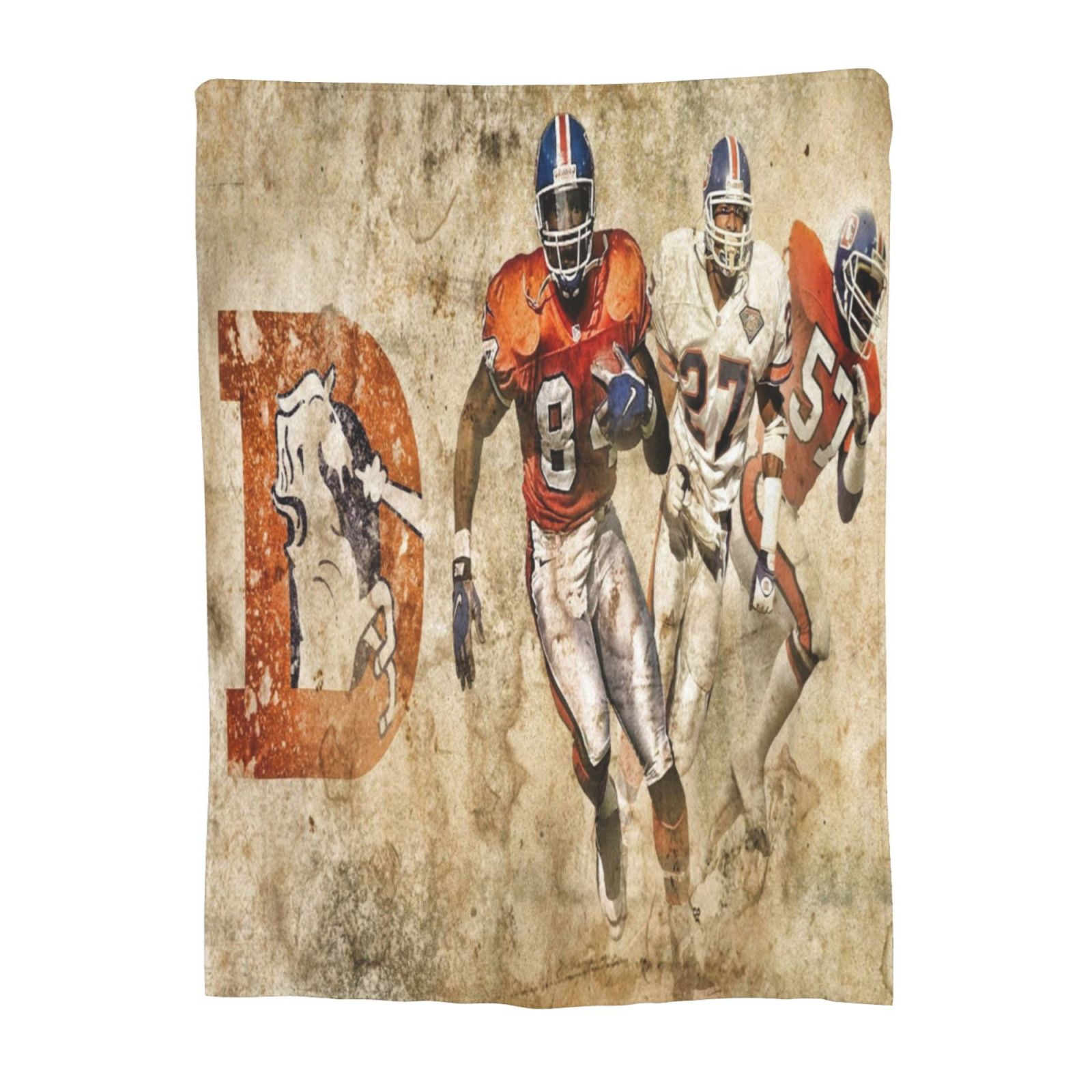 Broncos Football Custom Super Soft Cozy Flannel Blanket for Men and ...
