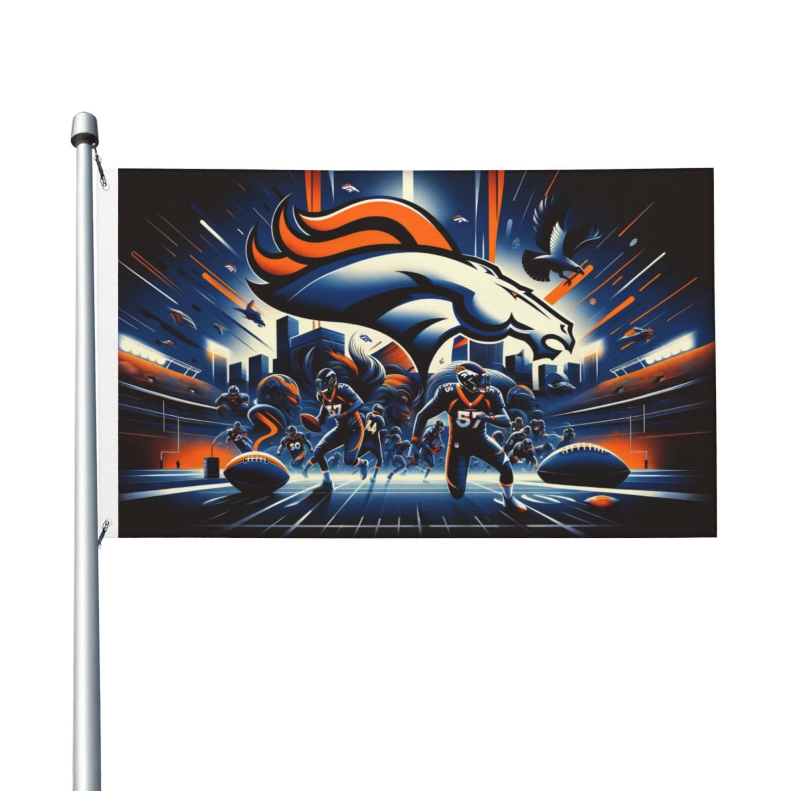 Broncos Football Support Flag Double Sided Outdoor Decorative Flag ...