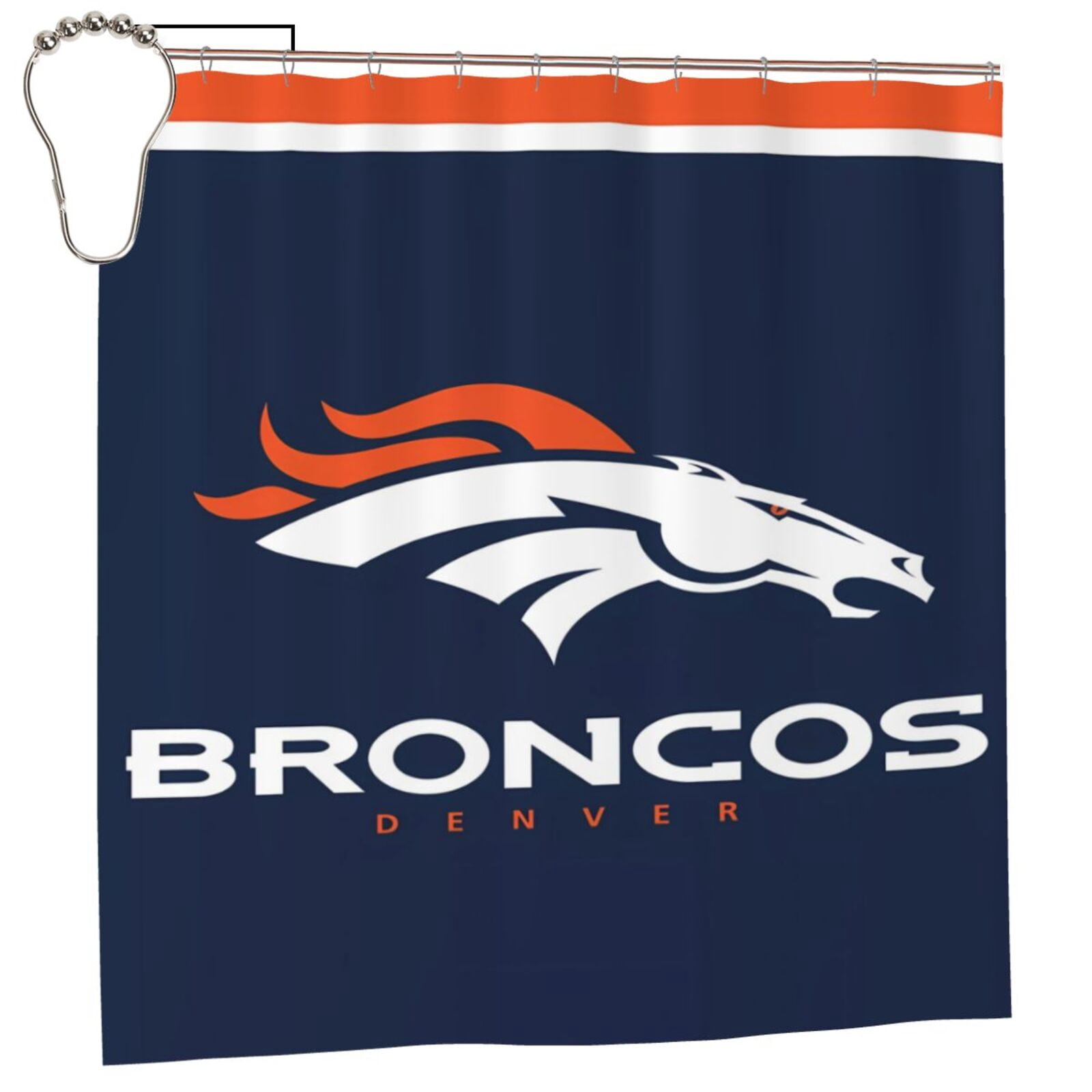 Denver City 72x72inch shower curtain, football team themed bathroom set ...