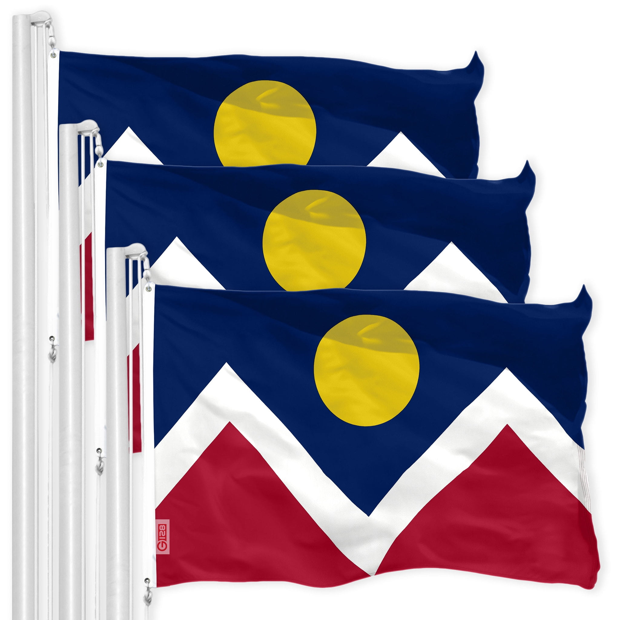 Denver City Flag 3x5FT 3-Pack 150D Printed Polyester By G128 - Walmart.com