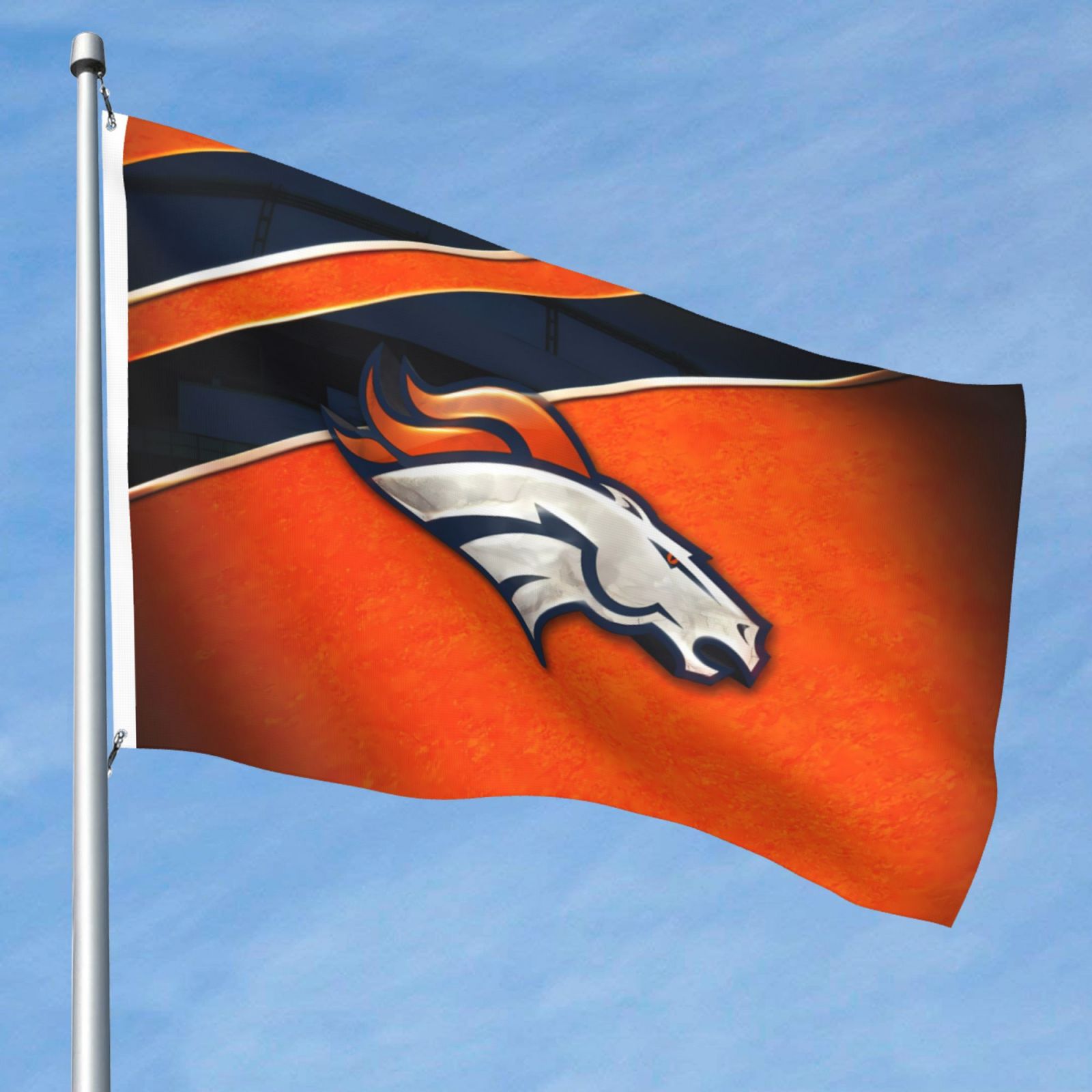 Denver City Football team flag double-sided 5x8ft flags patio ...