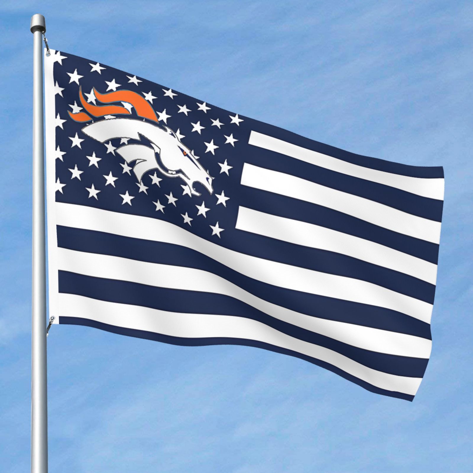Denver City Football team flag double-sided 5x8ft flags patio ...